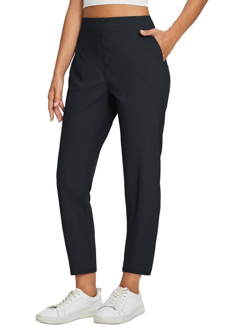 💕Women's High-Waisted Elastic Pants with Zipper Pockets – moymoon